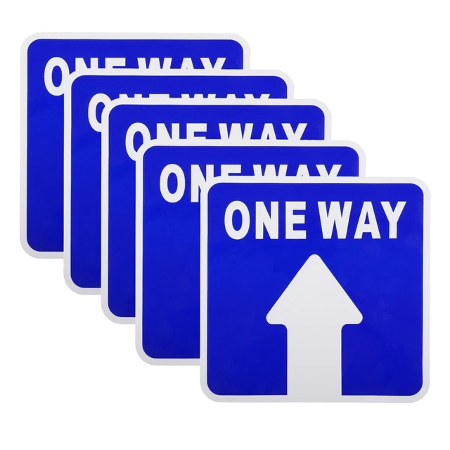 5 PZ SEGNALETICA stradale riconoscimento segnaletica stradale adesivo ...