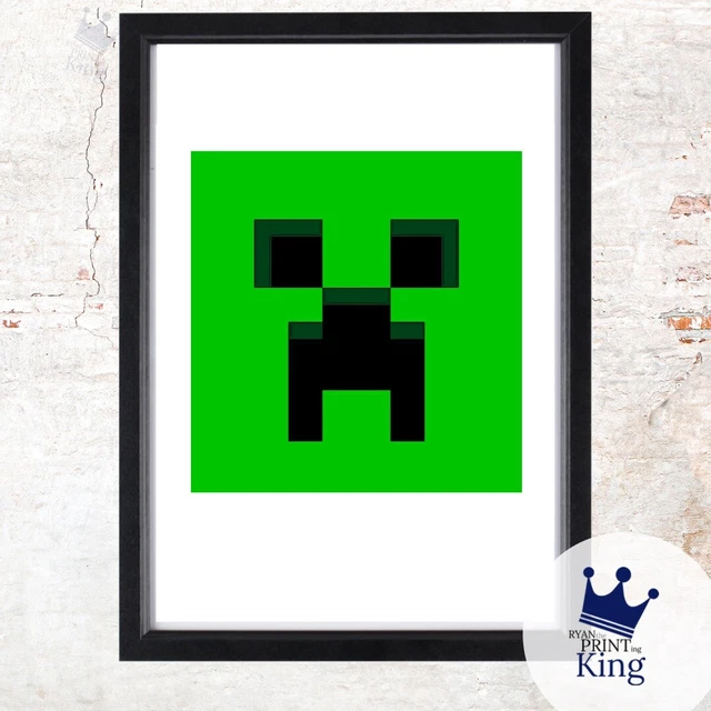 MINECRAFT GAMING PC Xbox PS5 Logo Comic effect design A4 print £5.99 ...