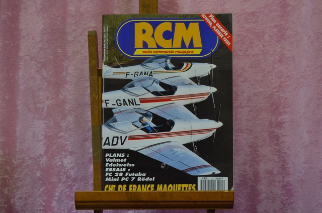 OLD MAGAZINE RCM Radio Control Model Plane Plan Insert Rowena Glider F ...