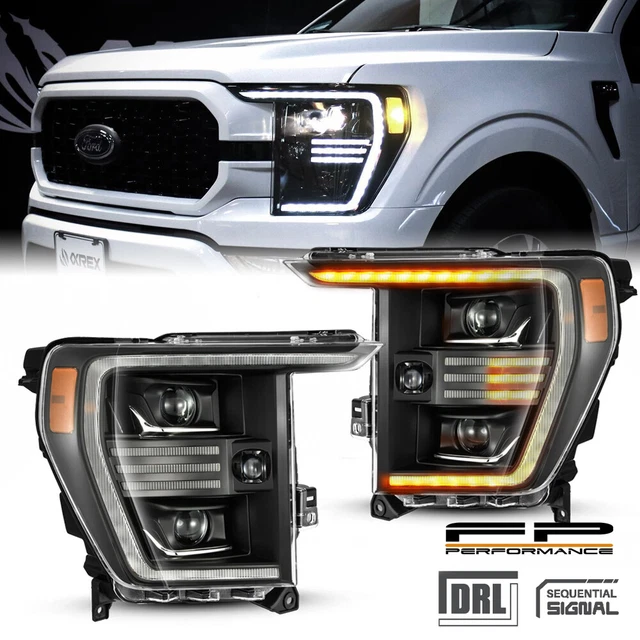 FOR 2021-2022 FORD F150 AlphaRex Pro Sequential Signal Projector ...