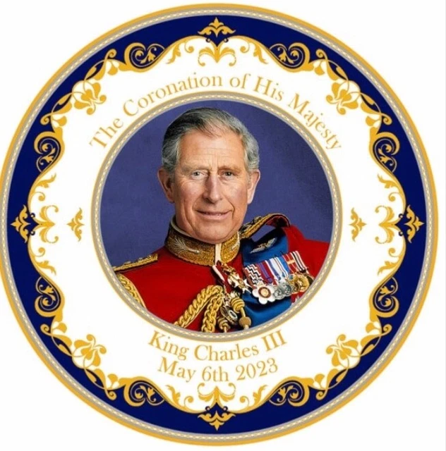 KING CHARLES III Coronation Collectors Plate Souvenir Presentation Gift ...