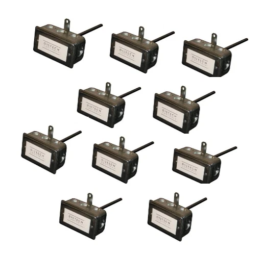 LOT OF TEN: DISTECH Controls TS-DMJ004 Duct Temperature Sensor, 4 inch ...