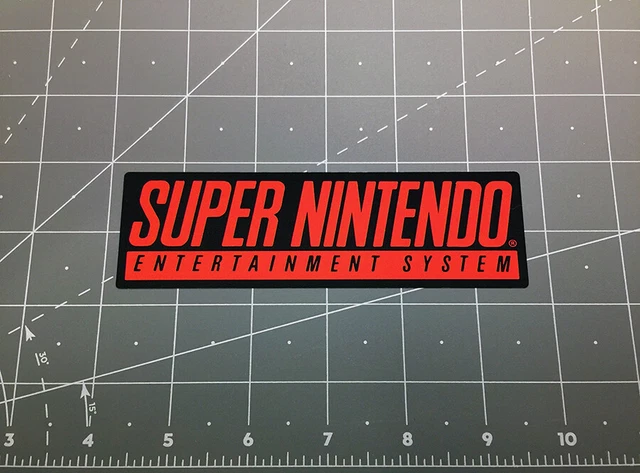 SUPER NINTENDO SNES video game logo decal sticker retro 90s Mario World ...