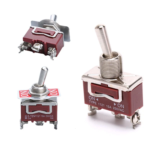 MOMENTARY TOGGLE SWITCH (ON) OFF (ON) Spring Return 3 Pin Latching ...