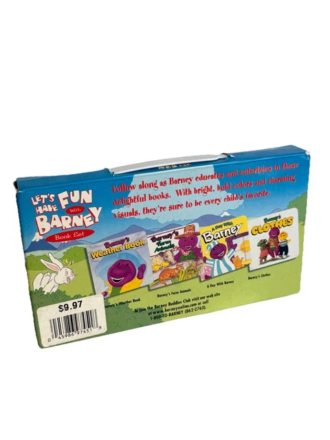 VINTAGE LET’S HAVE Fun With Barney Book Set (2000) – 4 Hardcover Books ...