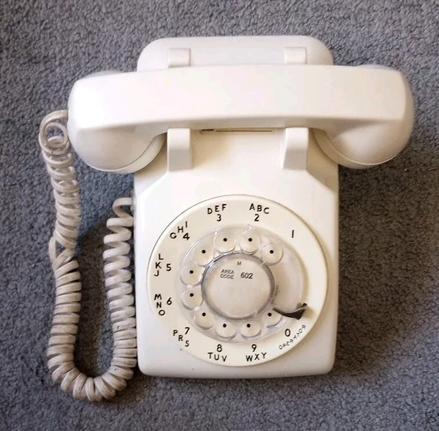VINTAGE CREAM/WHITE Rotary Dial Telephone AT&T Bell System £20.09 ...