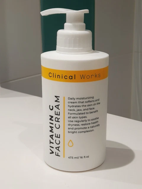 CLINICAL WORKS VITAMIN C Face Cream Brightening Hydrating Moisturizing ...