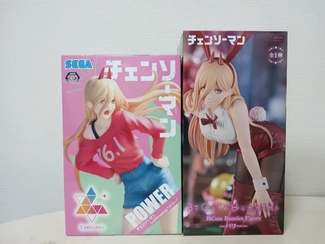 CHAINSAW MAN POWER Figure set FuRyu BiCute Bunnies & SEGA Luminasta ...