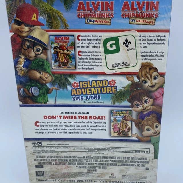 ALVIN AND THE Chipmunks ChipWrecked : New Sealed DVD Double Pack $12.06 ...
