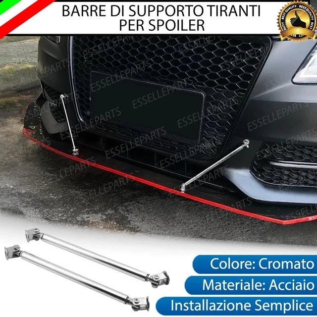 2 X BARRE Supporto Tiranti Cromate Paraurti Spoiler Per Mercedes Classe ...
