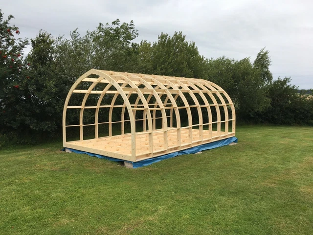 GLAMPING POD FRAME, Garden Office, Self Build Kit - 6.0m (L) x 3.95m (W ...