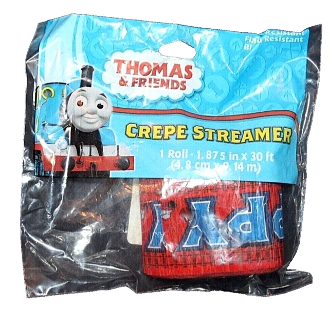 THOMAS & FRIENDS Red/Blue Thomas the Tank Engine Crepe Streamer £7.07 ...