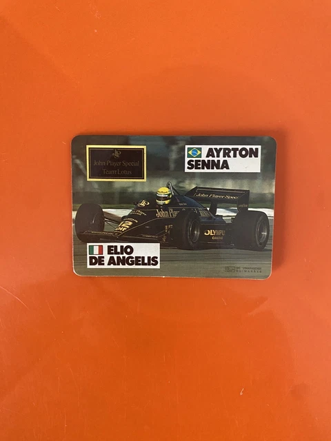 CALENDÁRIO DE BOLSO Raro F1 AYRTON SENNA e ELIO DE ANGELIS-fórmula 1 ...