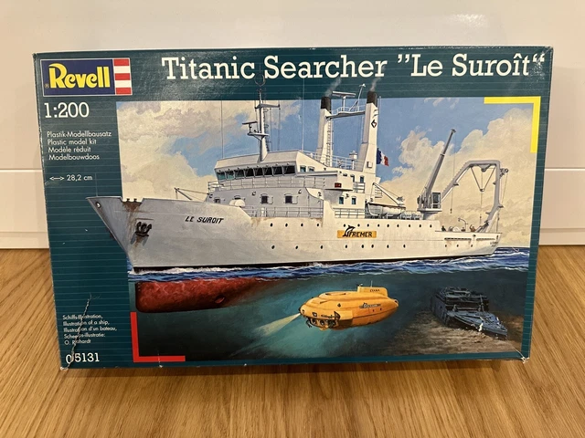 REVELL 05131 TITANIC Searcher Le Suroit 1:200 Modell neuwertig like new ...