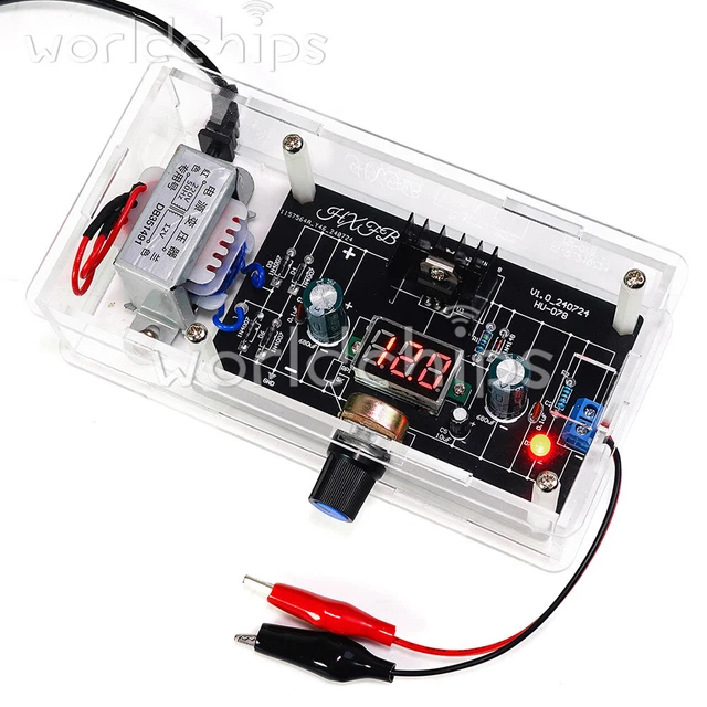 LM317 ADJUSTABLE POWER Supply Module DIY Electronic Kit DC Voltage ...