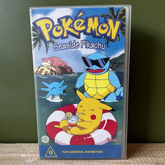 1998 POKEMON SEASIDE PIKACHU Children's - VHS Video Cassette Tape ABC ...