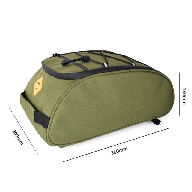 8L FOLDING BIKE Rack Bag with Crossbody Option and Multi-Pocket Layout ...
