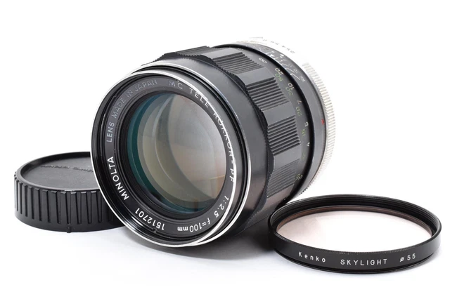 MINOLTA MC TELE Rokkor-PF 100mm f/2.5 MF Lens For MC MD SR [NEAR MINT ...
