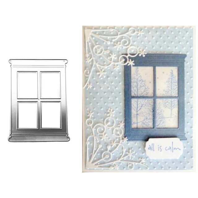 WINDOW METAL CUTTING Dies Stencil Scrapbooking DIY Album Stamp Paper ...
