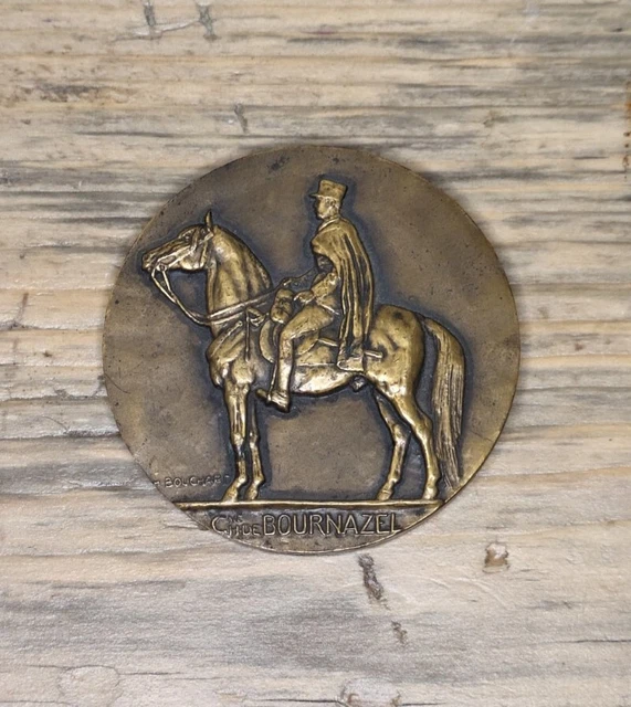 MÉDAILLE BRONZE H. Bouchard Capitaine de BOURNAZEL Maroc Guerre du Rif ...