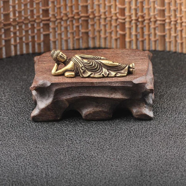 FIGURINE EXQUISE BOUDDHA endormi vintage en laiton miniature pour d??coration in EUR 5,09 ...