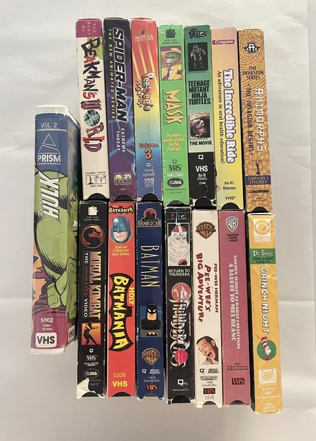 VHS LOT 80S 90s Kids Animation Ninja Turtles Spider-man Beakman’s ...