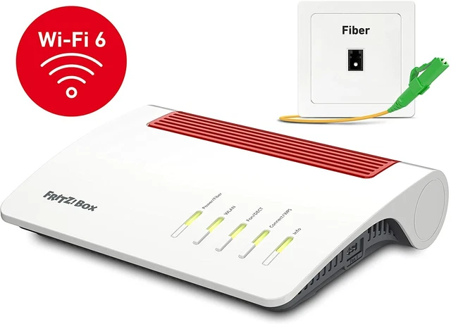 AVM FRITZ!BOX 5590 Fiber (Wi-Fi 6 Glasfasermodem (WLAN AX,5 GHz und 2,4 ...