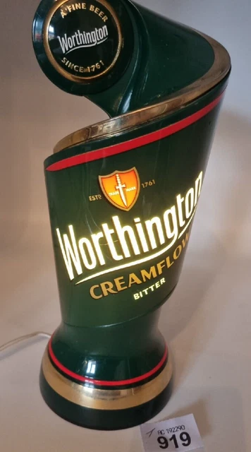 WORTHINGTON CREAMFLOW BITTER Pub Bar Font x1 Home Bar PUB MAN CAVE LOT ...