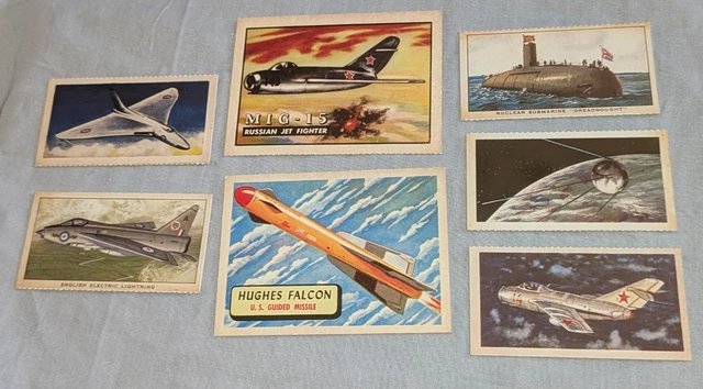 AIR PLANES CARDS Set Spunik Submarine Cold War Era Russia USA Military ...