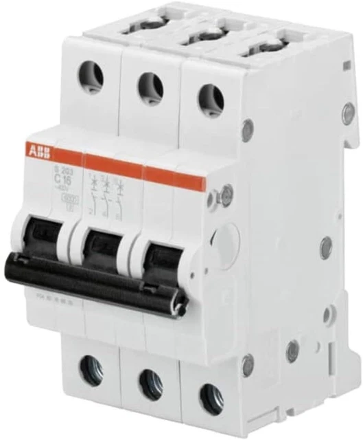 ABB S203-C10 MINIATURE Circuit Breaker, 3 Pole, Type C, 6/10kA Breaking... £81.38 - PicClick UK