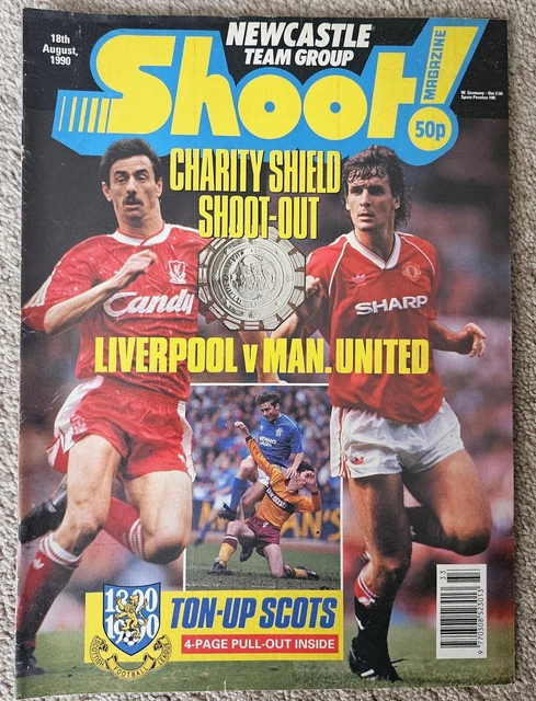 VINTAGE SHOOT!FOOTBALL MAGAZINE 18TH AUG 90-L'POOLvUTD-CHARITY SHIELD ...
