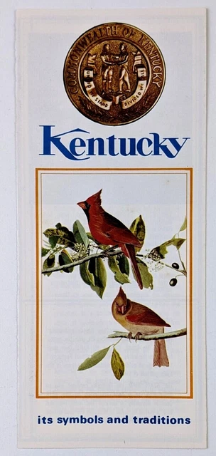 1970S KENTUCKY STATE Symbols Traditions Vintage Travel Brochure ...