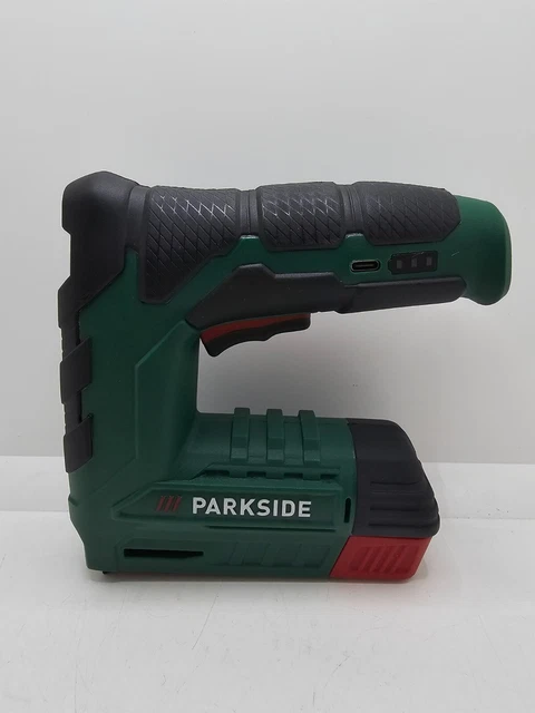 PARKSIDE CORDLESS NAILER Stapler Nail Gun Tacker Fast Charge 4V Li-Ion ...