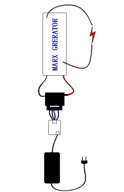 10 GRADES MARX/IMPULSE voltage/pulse high voltage generator/Tesla coil ...