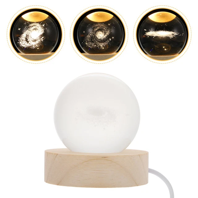 SOLAR SYSTEM MODEL Lamp Glass Sphere Science Astronomy Learning Toy £17 ...