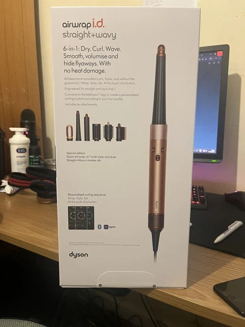 DYSON AIRWRAP I.D. Multi-Styler and Dryer Straight and Wavy, Amber Silk ...