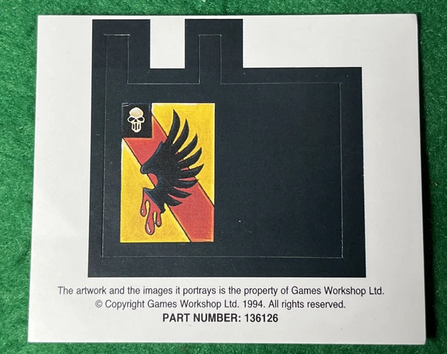 WARHAMMER 40K BLOOD Angels Captain Tycho Flag Sticker Banner Games ...