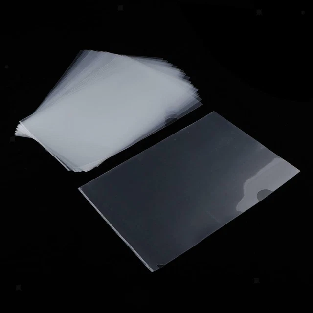 30-PIECE L-TYPE CLEAR Document Folder A4 Size Sheet Protectors Paper ...