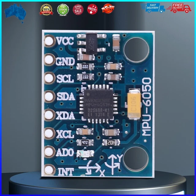 MPU-6050 MODULE ACCELEROMETER Gyro Sensor GY-521 Electronic Module 3-5 ...
