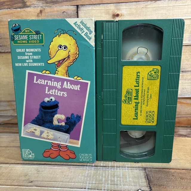 LEARNING ABOUT LETTER (Green Tape) VHS VCR Video Used Sesame Street ...