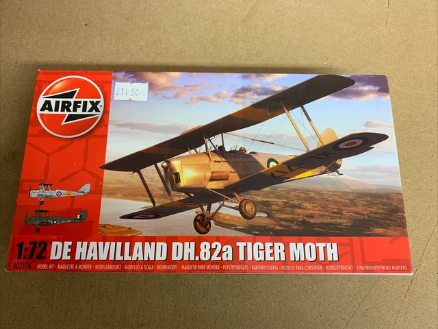 AIRFIX DE HAVILLAND Dh-82A Tiger Moth Kit - 1:72 Plastic Model Kit ...