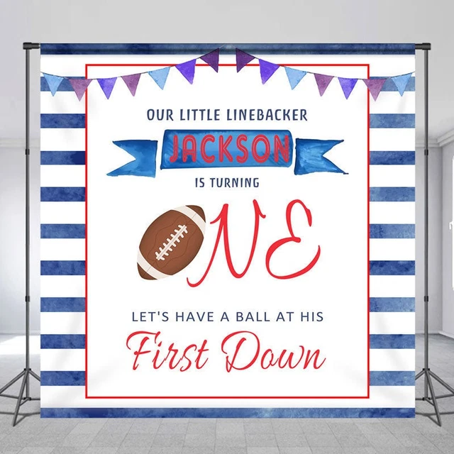 FOOTBALL FIRST DOWN Custom Birthday Party Backdrop $36.09 - PicClick AU