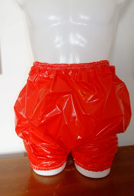 PVC UNDERWEAR BLOOMERS Shorts Plastic Panties Briefs Shiny Vinyl Pants ...