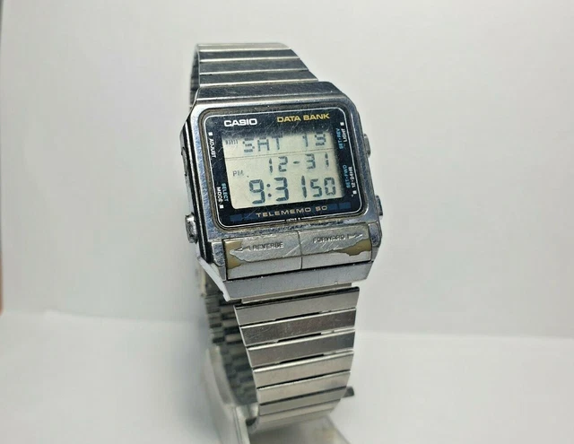 WRIST WATCH CASIO Data Bank Telememo 50 262 DB-500 Quartz Original Vintage $125.11 - PicClick AU