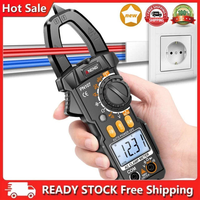 PINZA AMPERIMÉTRICA MULTÍMETRO digital retención de datos herramientas eléctricas (negro) EUR 13 ...