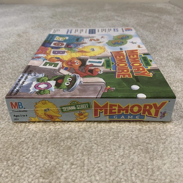 SESAME STREET MEMORY Game 72 Big Bird Tokens Tray Milton Bradley MB ...