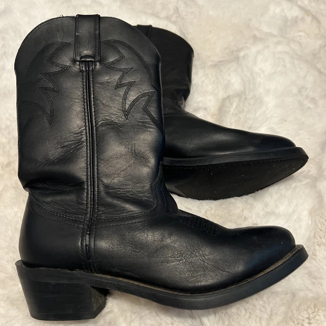 DURANGO 11” BLACK Smooth Leather Boots Tr760 Size 8 D £35.52 - PicClick UK