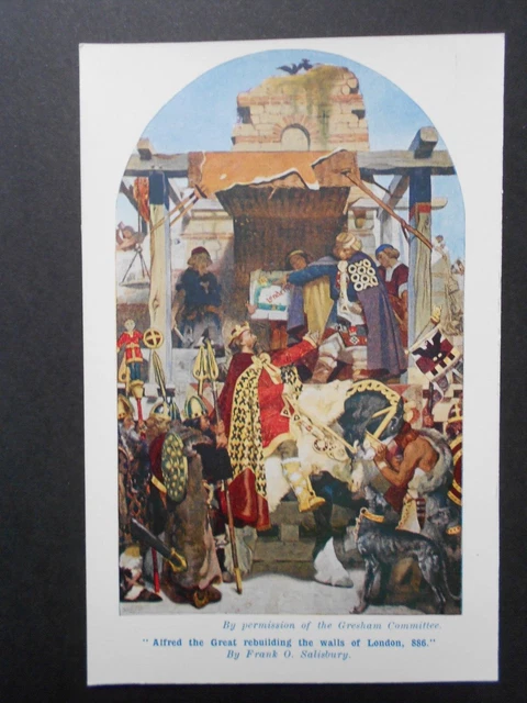 MILITÄRPOSTKARTE - ALFRED Der Grosse Wiederaufbau Der Wände Von London ...
