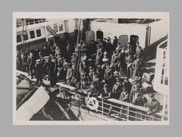 KOREAN WAR PHOTO USN General Daniel Sultan Army Soldiers On Deck From ...