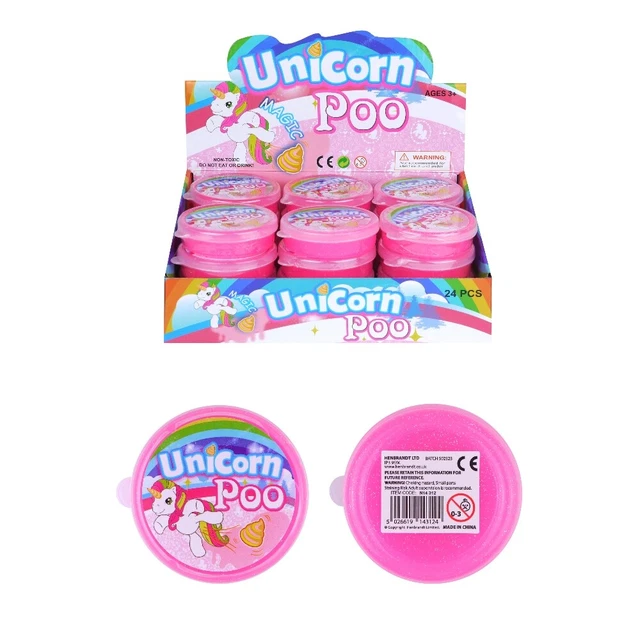 LICORNE CACA ROSE Paillette Slime Mastic Tube Stress Soulagement Jouet ...